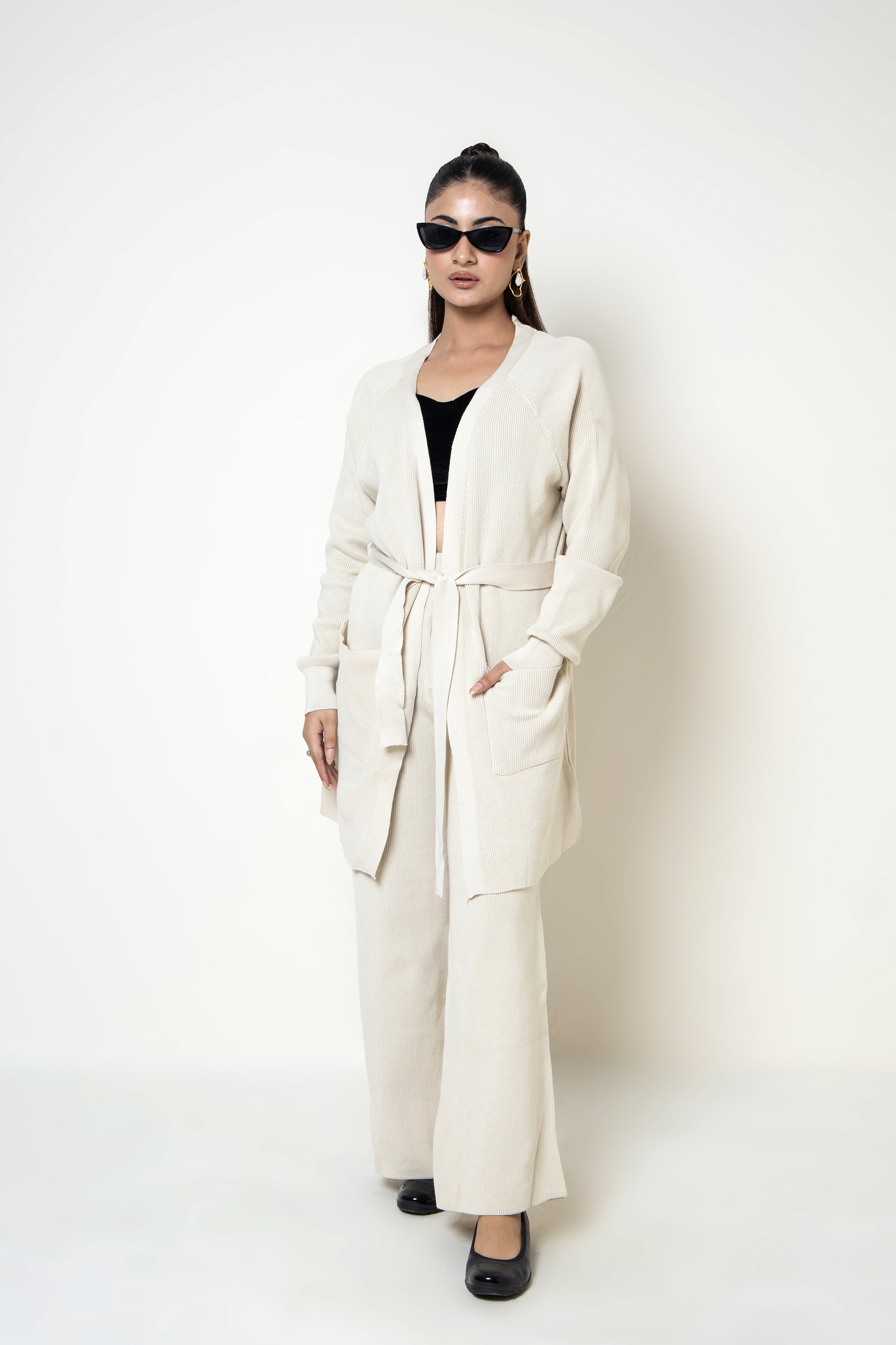 Minnesota Two pc Woolen Co-ord Set White – SASSY